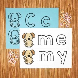 Dog Mini Eraser Activities - Letters and Words - Simply Kinder