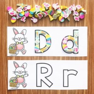Easter Mini Eraser Activities - Letters and Words - Simply Kinder