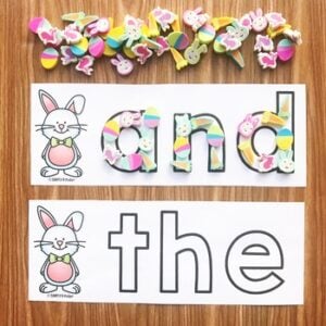 Easter Mini Eraser Activities - Letters and Words - Simply Kinder