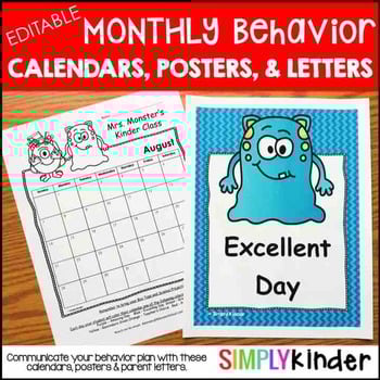 Monthly Behavior Calendar Template | PDF Template