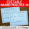 Editable Names #4 - First and Last Name Practice - Simply Kinder