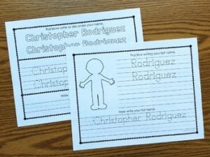 Editable Names #4 - First and Last Name Practice - Simply Kinder