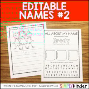Editable Names Set 2 - Simply Kinder