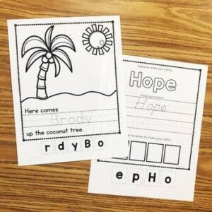 Editable Names Unit #3 - Cut and Paste Activities - Simply Kinder