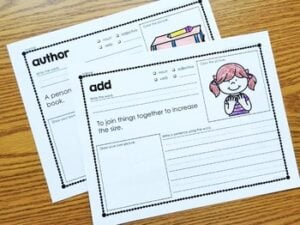 Editable Vocabulary Bundle -Kindergarten Vocabulary - Simply Kinder