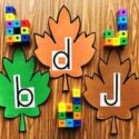 Fall Leaves Alphabet Snap Block Center - Simply Kinder