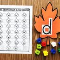 Fall Leaves Alphabet Snap Block Center - Simply Kinder