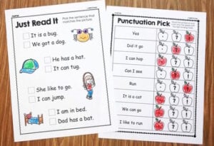 Fall Writing Sentences in Kindergarten and First Grade - Simply Kinder