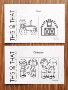 Fall Writing - This or That Fall Writing Prompts - Simply Kinder
