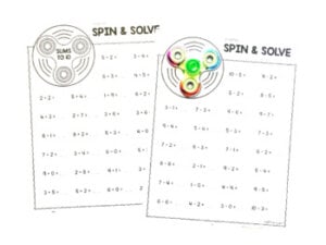 Fidget Spinner Activities - Addition and Subtraction - Simply Kinder