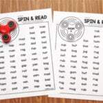 Fidget Spinner Activities - CVC Words - Simply Kinder
