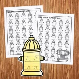 Fire Hydrant Alphabet Writing Center - Kindergarten Center - Simply ...