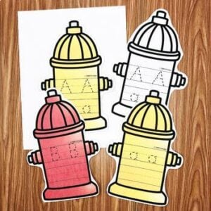 Fire Hydrant Alphabet Writing Center - Kindergarten Center - Simply ...