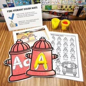 Fire Hydrant Dough Mats - Kindergarten Center - Simply Centers - Simply ...