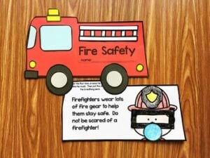 Fire Safety Week Craft Booklet for Fire Prevention Week, Fire Safety ...