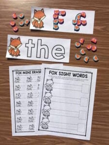 Fox Mini Eraser Letters and Words - Simply Kinder