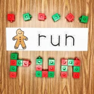 Gingerbread Snap Block Cards - Letters, Numbers, and Sight Words ...