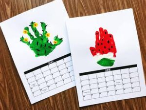 Handprint Calendar 2025, Holiday Gift for Families, Editable Calendar ...