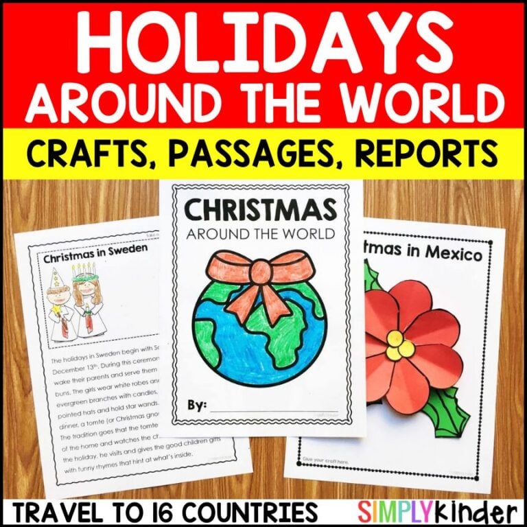 Holidays & Christmas Around The World Research Project & Crafts for ...