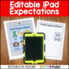 Editable iPad Expectations for Kindergarten - Simply Kinder
