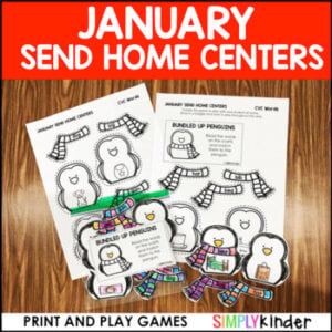 January Send Home Centers - Simply Kinder