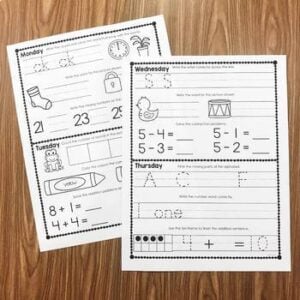 Kindergarten Homework - Fourth Quarter - Simply Kinder