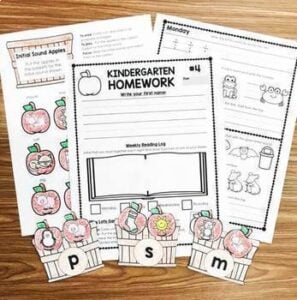 Kindergarten Homework - Weekly Family Games - Year Long Bundle - Simply ...