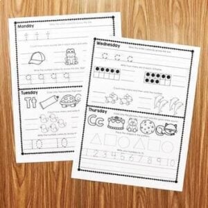 Kindergarten Homework - Weekly Family Games - Year Long Bundle - Simply ...
