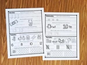 Kindergarten Homework with Weekly Family Games - 2nd Quarter - Simply ...