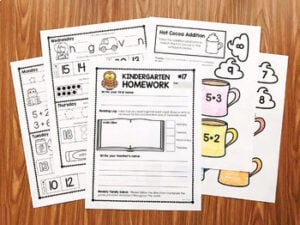 Kindergarten Homework with Weekly Family Games - 3rd Quarter - Simply ...