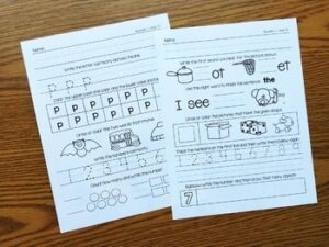 Kindergarten Morning Work - First Quarter - Simply Kinder
