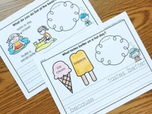 Kindergarten Opinion Writing Bundle - Simply Kinder