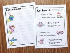 Kindergarten Sentence Practice - Simply Kinder