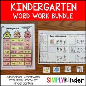 Kindergarten Word Work - Simply Kinder