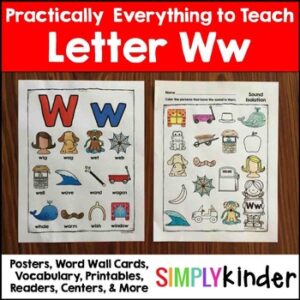 Letter W | Alphabet Printables and Centers - Simply Kinder