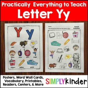 Letter Y | Alphabet Printables and Centers - Simply Kinder