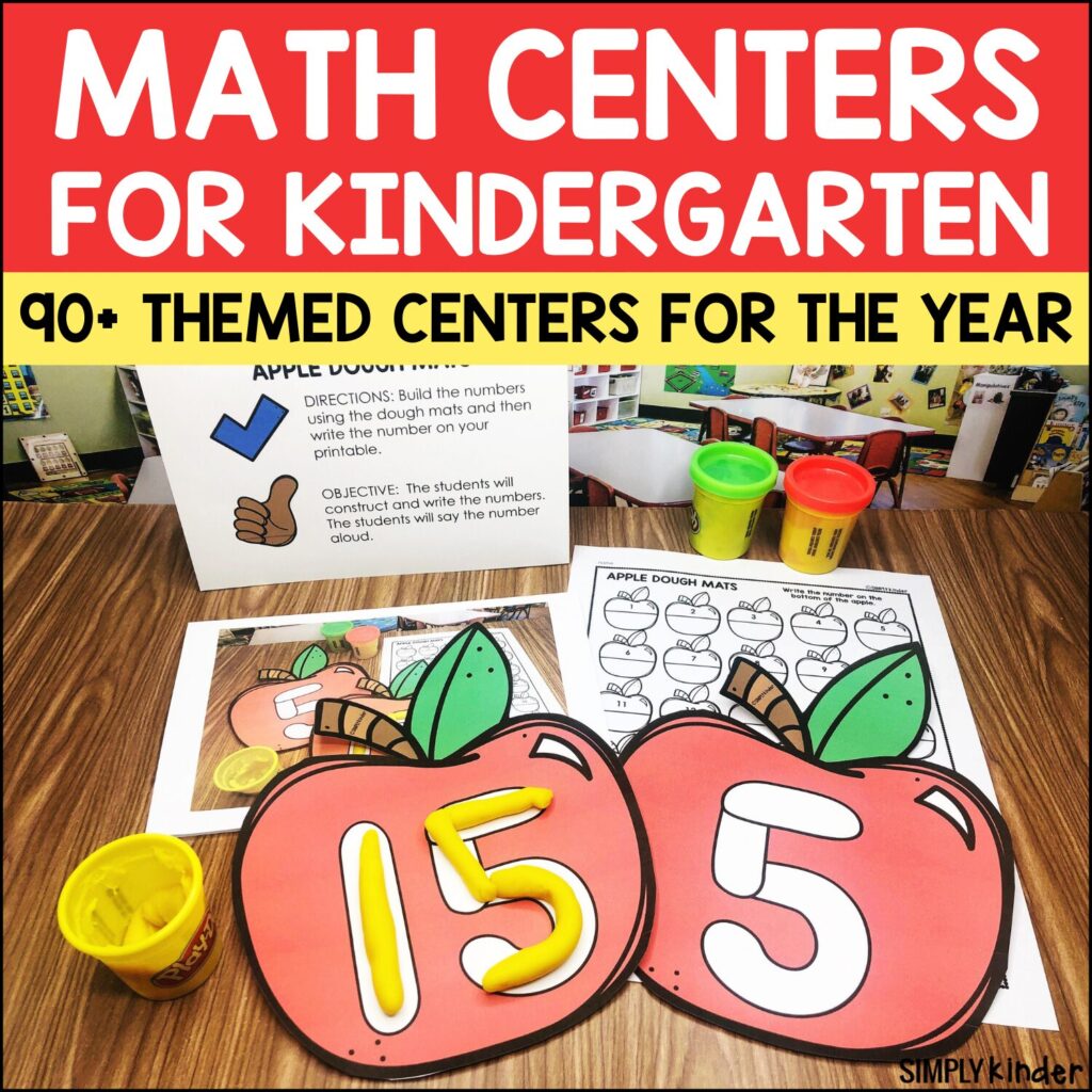 Kindergarten Math Centers - Themed Math Centers Fall, Winter, Spring ...