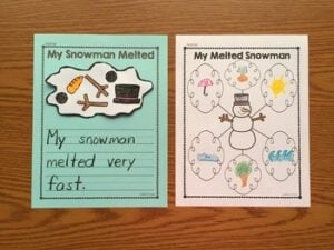 Melted Snowman Writing Activity - Simply Kinder
