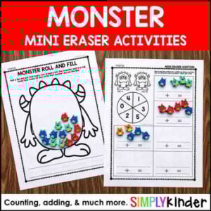 Monster Mini Eraser Activities - Simply Kinder