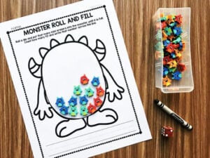Monster Mini Eraser Activities - Simply Kinder