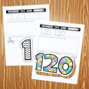 Number Cut and Color (1-120) - Simply Kinder