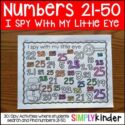 Number I Spy (21-50) - Simply Kinder
