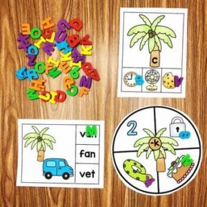 Palm Tree Mini Eraser Activities (LETTER MINI ERASERS) - Simply Kinder