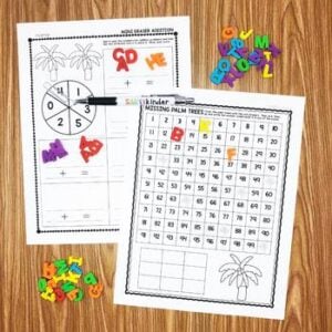 Palm Tree Mini Eraser Activities (LETTER MINI ERASERS) - Simply Kinder