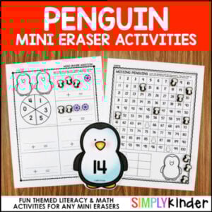 Penguin Mini Eraser Activities - Simply Kinder