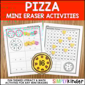 Pizza Mini Eraser Activities - Simply Kinder