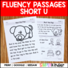 Short U Fluency Passages Kindergarten - Simply Kinder