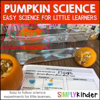 Pumpkin Science - Science with Pumpkins for Kindergarten, preschool ...