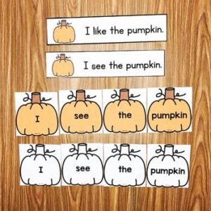 Pumpkin Sentences - Simply Kinder