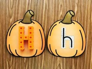 Pumpkin Snap Block Alphabet Mats - Simply Kinder